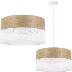 Závěsná Stropní Lampa Lustr Stínidlo Zlatý Dub Moderní Loft 40 CM