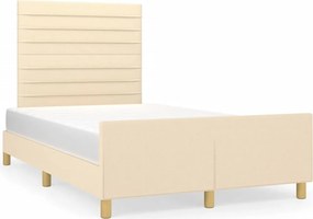 Rám postele bez matrací krémově 120x190 cm textil 3270525