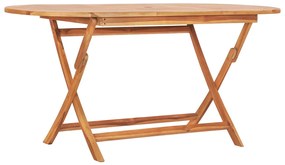 Skládací zahradní stůl 160 x 80 x 75 cm masivní teakové dřevo - Default Title