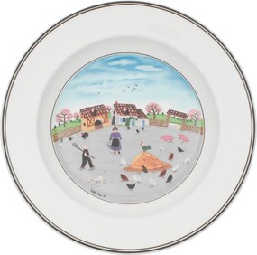 Villeroy&Boch Villeroy & Boch Design Naif hluboký talíř Slepičí dvorek, 22,1 cm, 310 ml