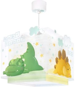 Dalber 63452 - Dětský lustr BABY DINOS 1xE27/15W/230V pestrobarevná