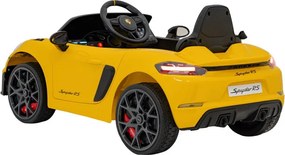 Elektrické autíčko Porsche Spyder RS ​​718 Lakýr žluté