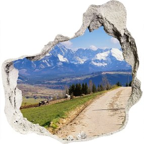 Wallmuralia Samolepící nálepka beton Panorama Tatry 75x75 cm