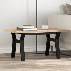 Konferenční stolek s Y rámem 80x50x40,5cm borové dřevo a ocel 3282772