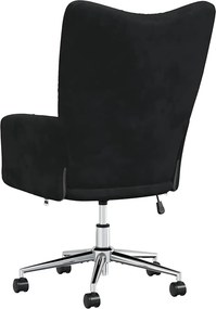 Relaxační křeslo černé samet 328167