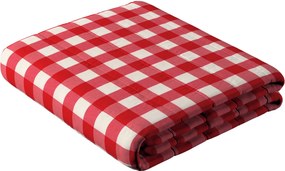 Přehoz s podélným prošitím barva červená látka vzorované