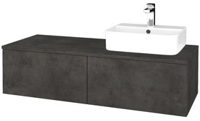 Dřevojas koupelnová skříňka MODULE SZZ12 120 P (umyvadlo JOY 3) Barevné provedení: D16 Beton tmavý