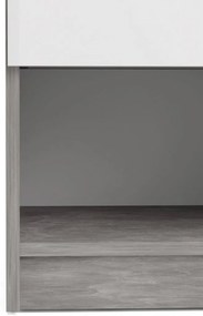 FALCO Noční stolek Simplicity 238 beton/bílý lesk 6919