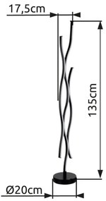 Globo 67206S - LED Stojací lampa GERONIMO LED/28W/230V 3000K černá