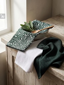 Sinsay - Kuchyňské utěrky s vánočním motivem 3 pack - zelená