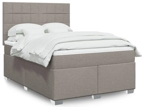 Box spring postel s matrací taupe 140x190 cm textil 3292787