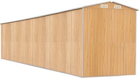 Zahradní kůlna světle hnědá 192x1021x223 cm pozinkovaná ocel 3147481