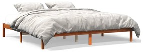 Rám postele voskově hnědý 180 x 200 cm masivní borovice