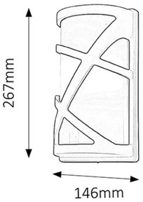 Rabalux 8767 - Venkovní nástěnné svítidlo DURANGO 1xE27/40W IP54