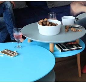 Grafitově šedý konferenční stolek Ragaba UFO, Ø 70 cm