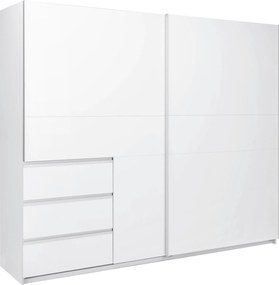 XXXLutz ŠATNÍ SKŘÍŇ S POSUVNÝMI DVEŘM, bílá, 250/210/61,5 cm P & B - Šatní skříně - 000885001014