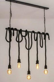 Závěsné designové svítidlo Rope Industry Bulb 5 Nero