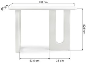 Konzolový stolek Lichi 120 cm bílý