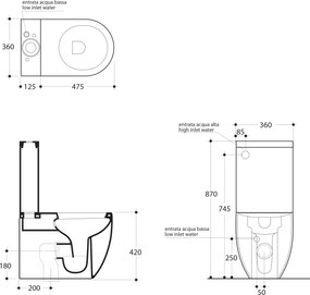 Kerasan Sapho Flo WCSET11-FLO WC kombi spodní/zadní odpad