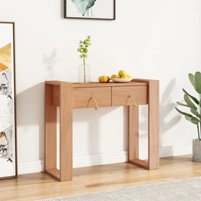 vidaXL Konzolový stolek 90 x 35 x 75 cm masivní teakové dřevo [287896]