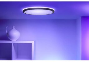 WiZ - LED RGB Stmívatelné stropní svítidlo SUPERSLIM LED/22W/230V Wi-Fi černá