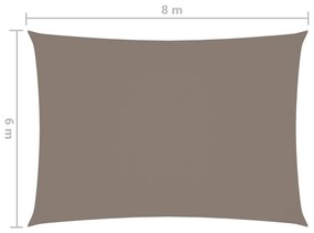 Stínicí plachta oxfordská látka obdélníková 6 x 8 m taupe,  135443