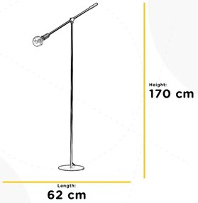 ONLI - Stojací lampa ASTE 1xE27/15W/230V černá/zlatá