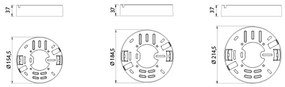 PANLUX Vestavné/přisazené LED svítidlo 24W DOWNLIGHT ROUND IP66 - teplá bílá