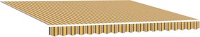Stahovací markýza Vícebarevný 400 × 300 cm Textil a kov 3330587