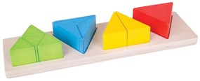 Bigjigs Toys Vkládací puzzle zlomky trojúhelníky