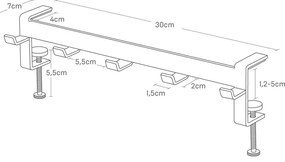 Matně černý nastavitelný ocelový háček Tower – YAMAZAKI