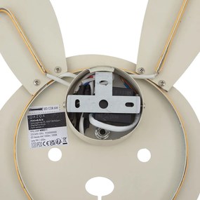 Dětské nástěnné svítidlo béžové vč. LED 3-stupňové stmívatelné - Benny the Bunny