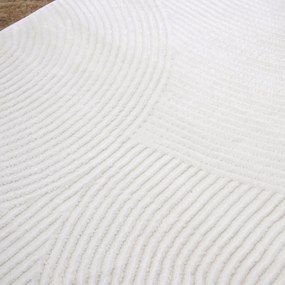 Angel Carpet, Kusový koberec Zafiro 25 Cream, 80x150, bílá, kancelář