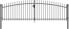 Dvoukřídlé plotové brány Woerden s kopím nahoře 400 x 199,5 cm 145740