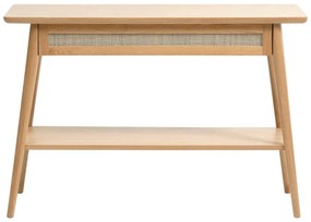 Konzolový stolek s deskou v dubovém dekoru v přírodní barvě 40x110 cm Barrali – Unique Furniture