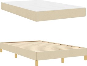 Postel s boxspringem s matrací Krémová 120 x 190 cm textil 3398554