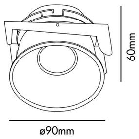 FARO 02100501 - Podhledové svítidlo FRESH 1xGU10/50W/230V bílá