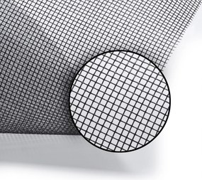Dekodum Síťka na okno 140 cm x 160 cm, barva síťe: černá, pevná, sklolaminát, jemná síťka