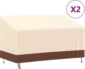 vidaXL Plachty na 3místnou lavici 2 ks 159 x 84 x 56/81 cm 600D oxford [3203377]