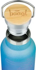 BAAGL Termoláhev s bambusovým víčkem Gradient modro-fialová 500 ml