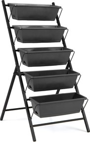 Costway 5-Tier Vertikální vyvýšený záhon s 5 odnímatelnými truhlíky na květiny