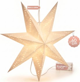 Casaria LED vánoční hvězda papírová 60 cm
