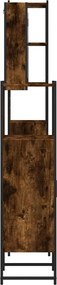 vidaXL 4dílná koupelnová sestava kompozitní dřevo [3214772] Barva: kouřový dub