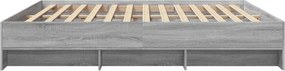 Rám postele šedý sonoma 200 x 200 cm kompozitní dřevo 3295630