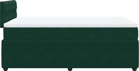 Box spring postel s matrací tmavě zelená 120 x 200 cm samet 3290019