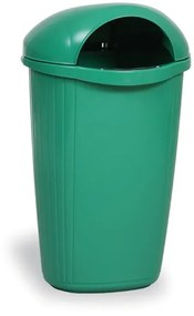 Venkovní odpadkový koš na sloupek DINOVA, 50 l, světle zelený