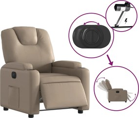 Elektrické polohovací křeslo cappuccino umělá kůže 3204422