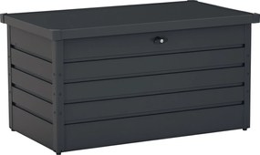 Outsunny Venkovní úložný box 311L Ocelový skladovací truhlík s klíčovým uzamčením a plynovými písty pro zahradu, terasu nebo patio 120x62x62 cm Tmavě
