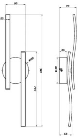Globo 67178S - LED Přisazený lustr TYLER LED/12W/230V černá