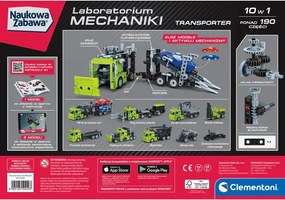 Vědecká hra – Stavebnice Laboratoř mechaniky Transportér, polský jazyk, Clementoni 50249